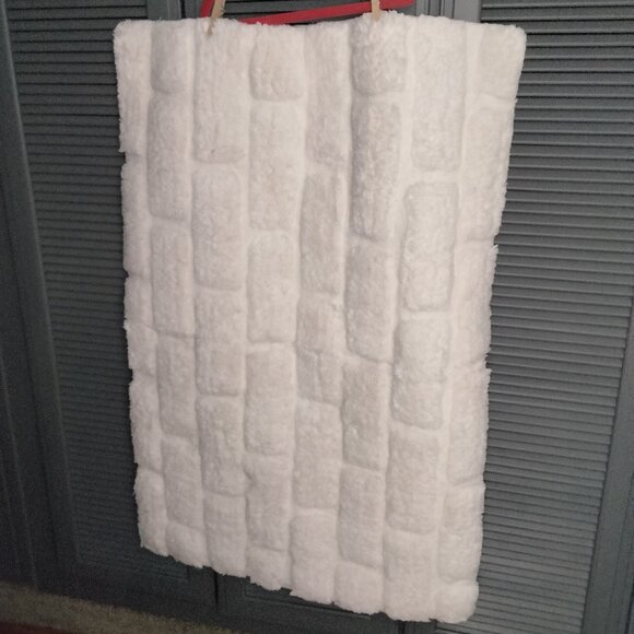 CB2 | Accents | New White Thick Pile Plush Bricks Pattern Rug | Poshmark